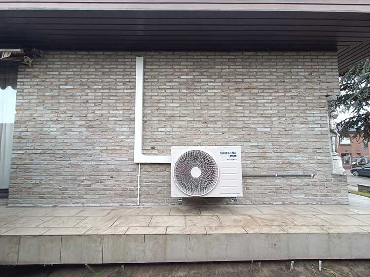 Realisatie Samsung single split airco/warmtepomp Wind Free Comfort te ...